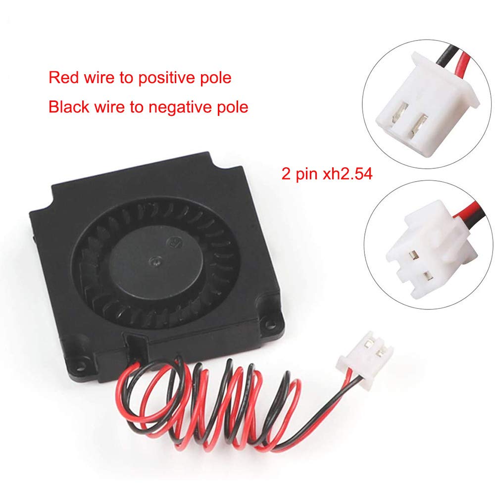 Furiga 40mm Fan 24V Cooling DC Brushless Fan 4010 0.07A 40mm x 40mm x 10mm Hydraulic Turbo with XH2.54-2P Wire for 3D Printer 2PCS