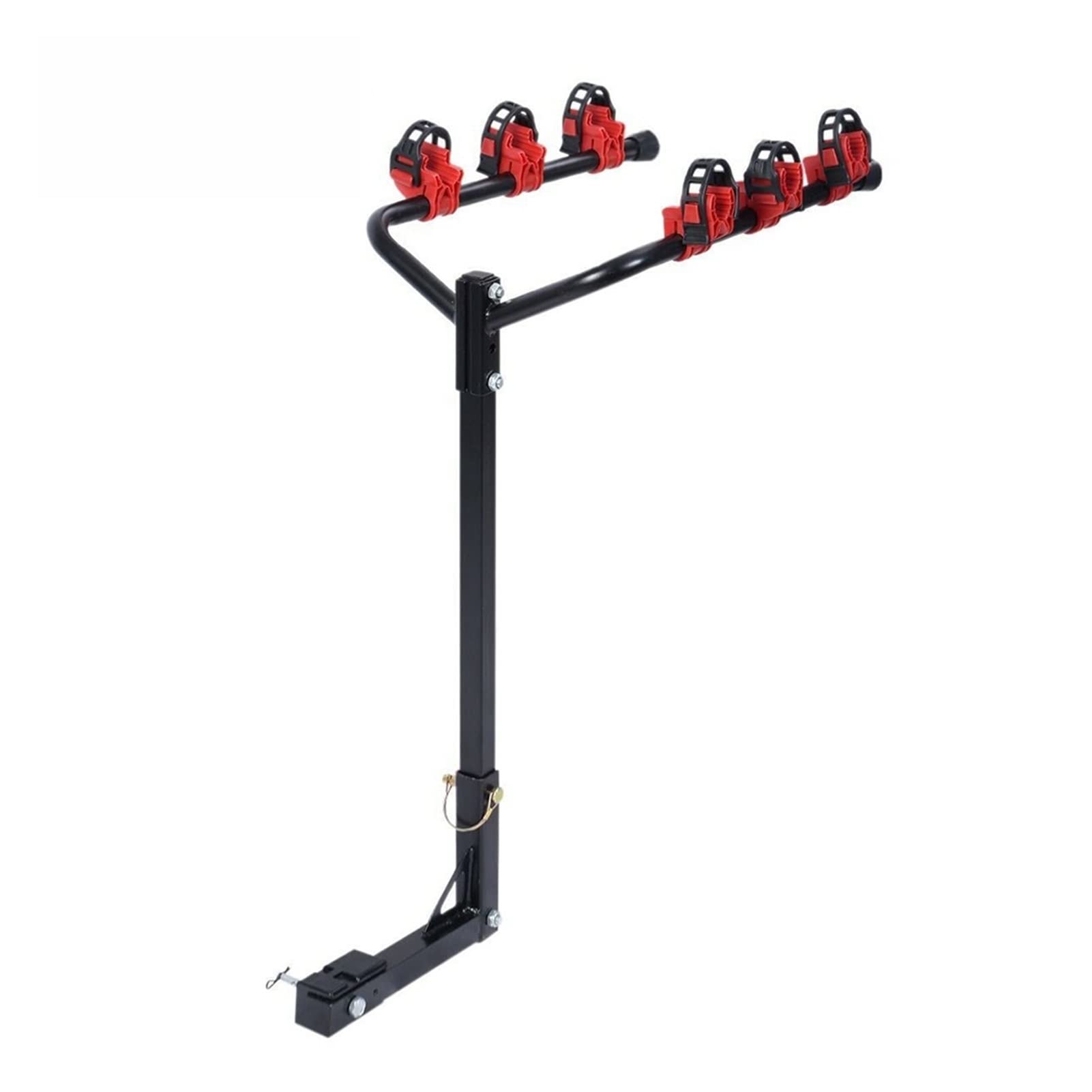 HEZB Heavy Duty 4 Bicycle Bike Rack Car Swing Down SUV Truck Van Hitch Mount Carrier Capacity 60kg