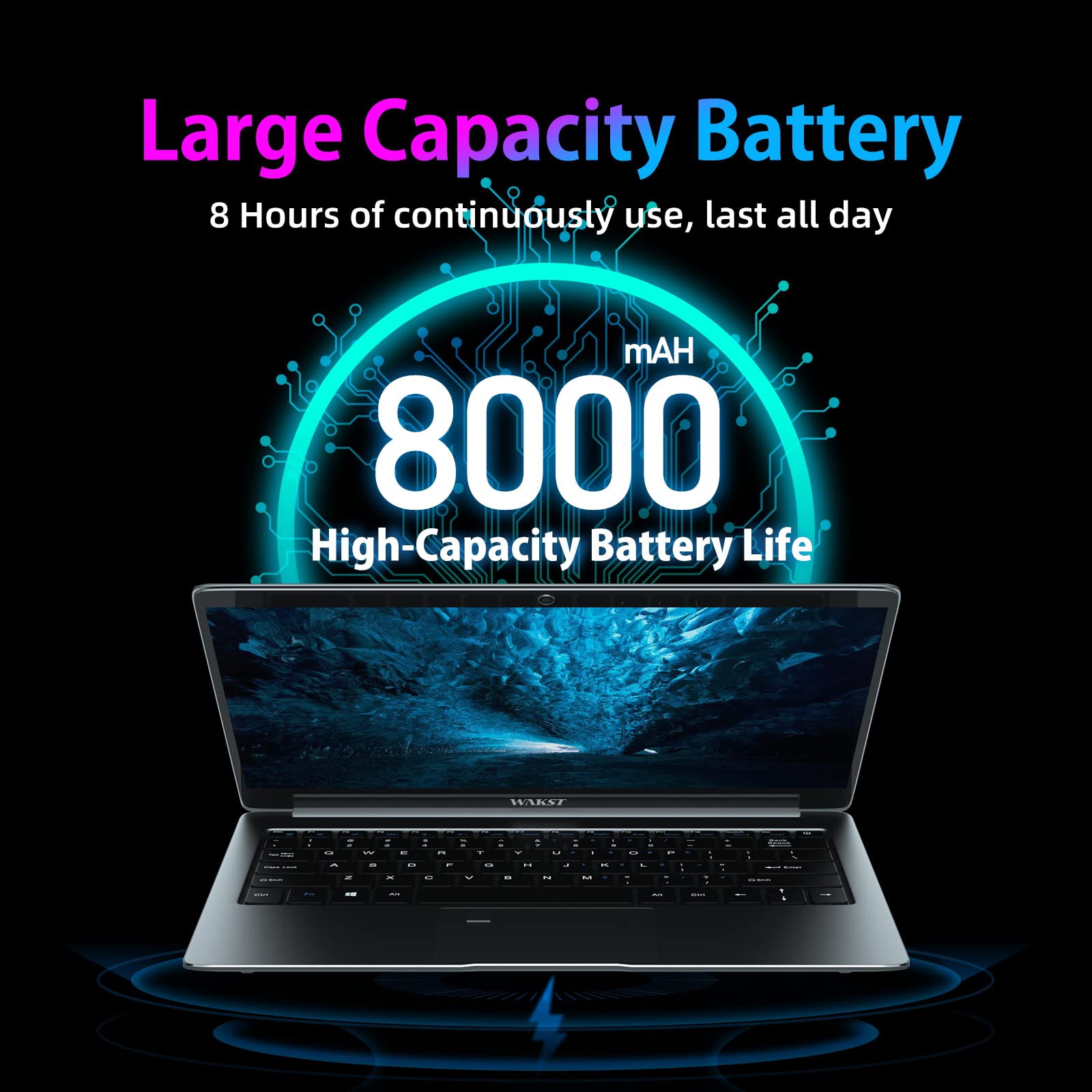 Laptop 12.5 Inch Win11, Celeron N4100 with 8GB RAM+256GB SSD, 2K 2560 * 1440 Sharp LCD, Finger Print, Backlit Keyboard, 5G/AC WiFi, Thin &Light Notebook, All-Metal Body, BT4.2