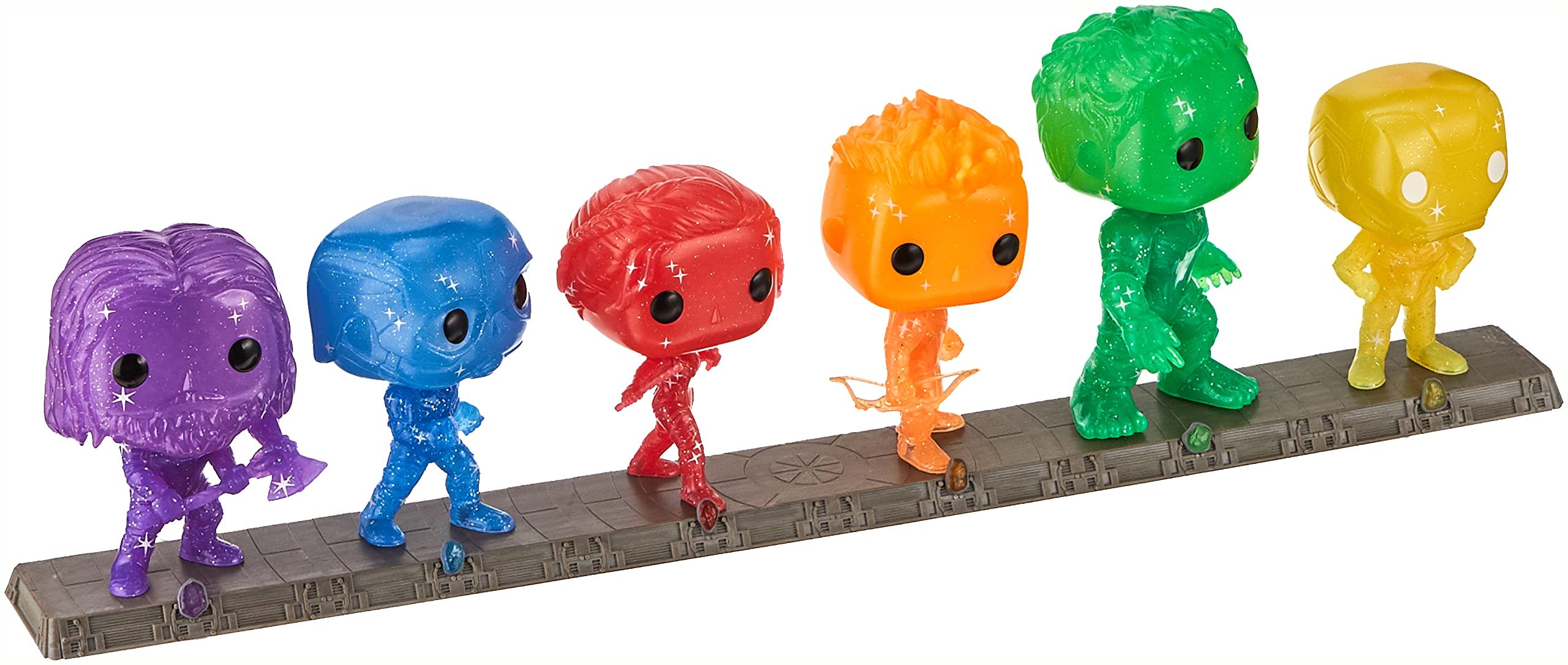 Funko POP! Artist Series: Marvel Infinity Saga - Avengers with Base (6 Pack) Amazon Exclusive, Multicolor, (57619)