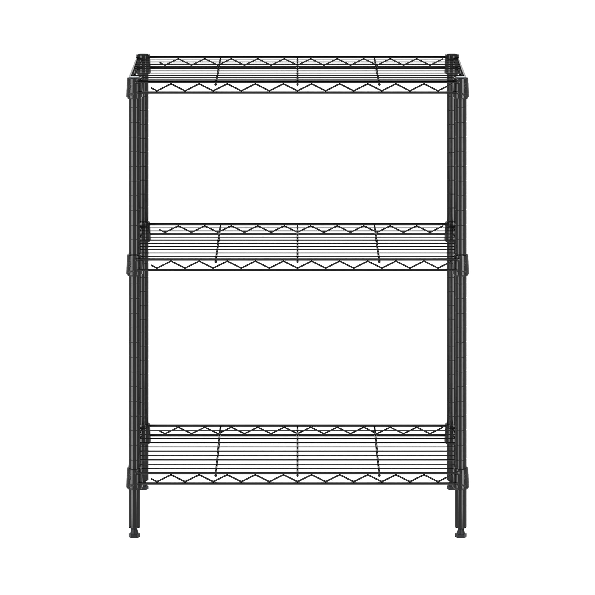 Furinno Wayar 3-Tier Metal Storage Shelf Rack, 23 x 13 x 30, Black