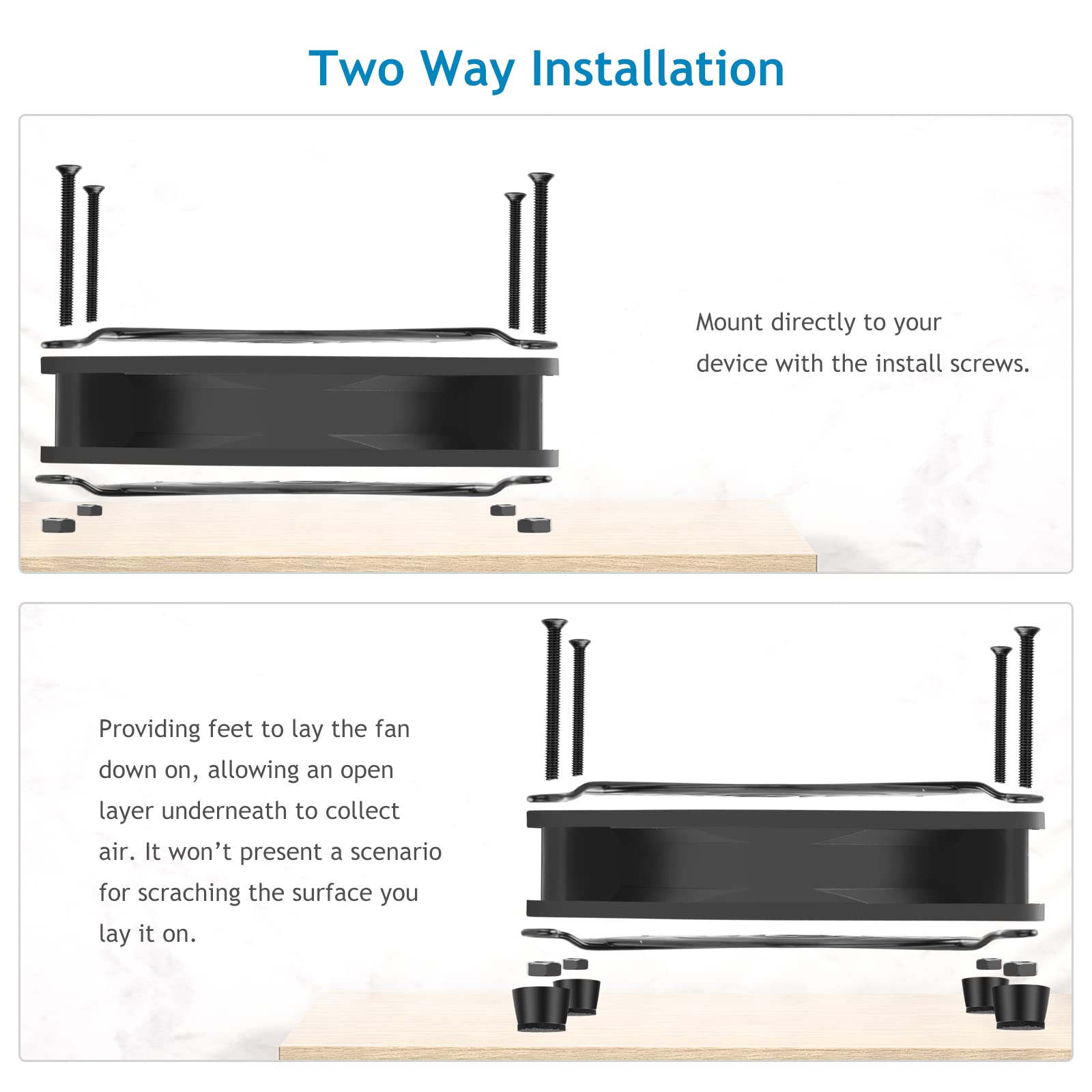 Neukniy 120mm Computer Fan with AC Plug, 110V 120V 220V 240V AC Variable Speed Fan AC Powerful Fan for Mushroom Growing, Receiver, Amplifier, Biltong Box, X-Box, Sound System Cooling