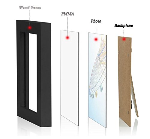 Ieoyoubei 2-Pack Frame Photo Frame Desktop Or Wall Hanging Decoration,Display Size 5x7" Red