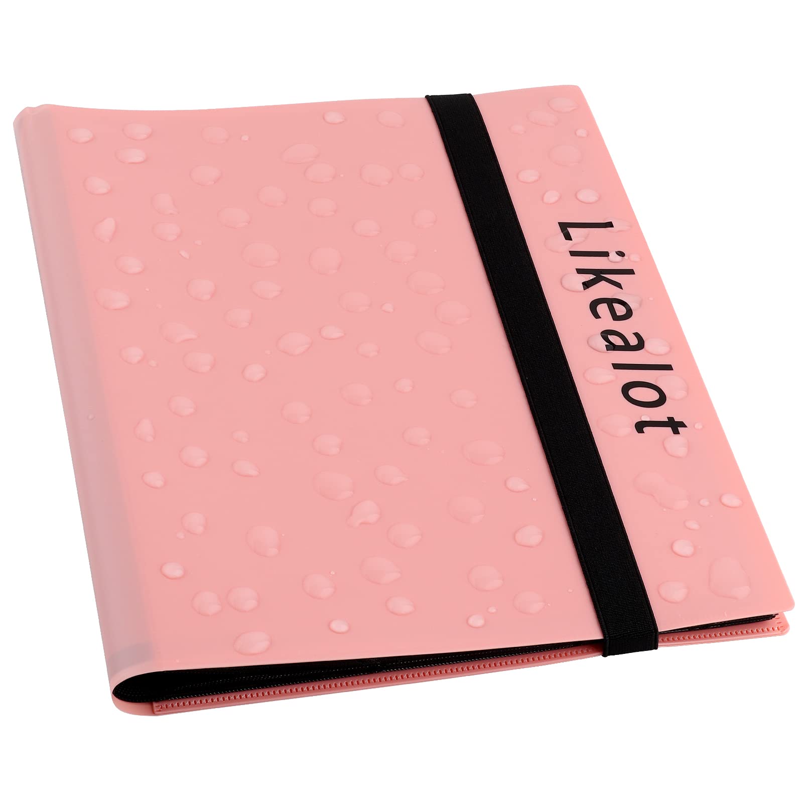 Likealot Trading Card Binder, 9 Pocket Trading Card Album Folder, 360 Side Loading Pocket Card Collection Binder for TGC, MTG, Yugioh (Pink)