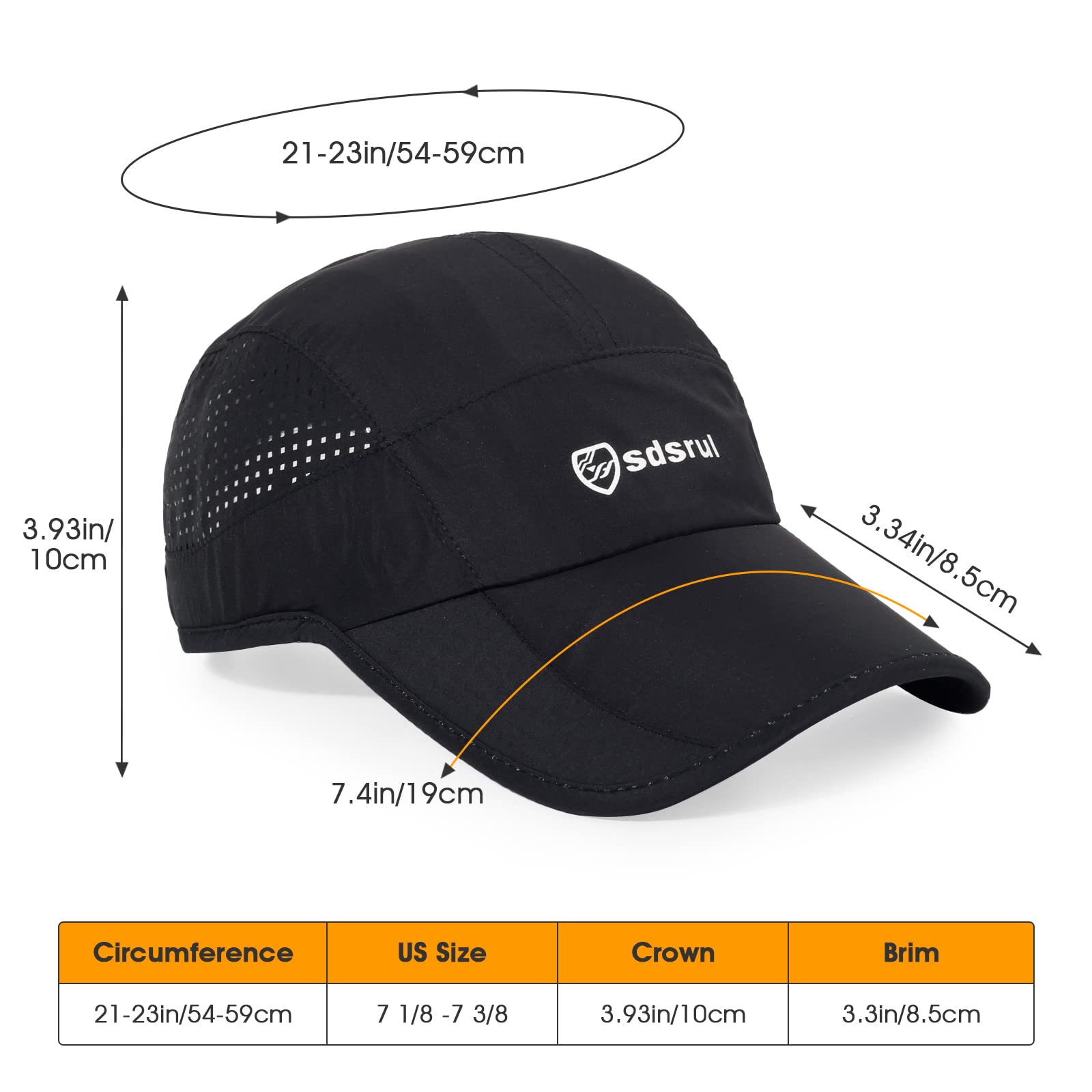 Geyanuo Running Hat Outdoor Quick Drying Baseball Cap Mesh Cool Workout Cap for Women and Men Dark Gray