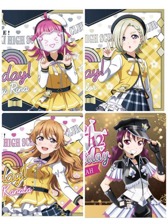 Love Live! Rina Mia Ri Birthday Card Sega Collaboration Cafe