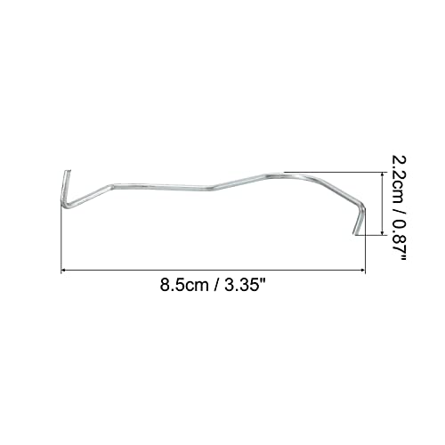 PATIKIL 3.3x0.9 Cage Door Hook, 25Pcs Stainless Steel Durable Singe Wire Water Pipe Latch Hook for Locking and Fixing Rabbit Pig Poultry Cage, Silver