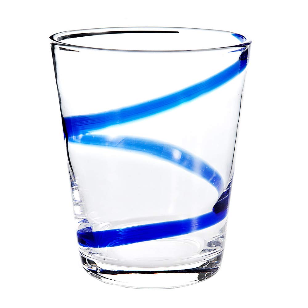 Impulse Crazy Rocks Hand-Crafted Glass, Blue, Set of 6