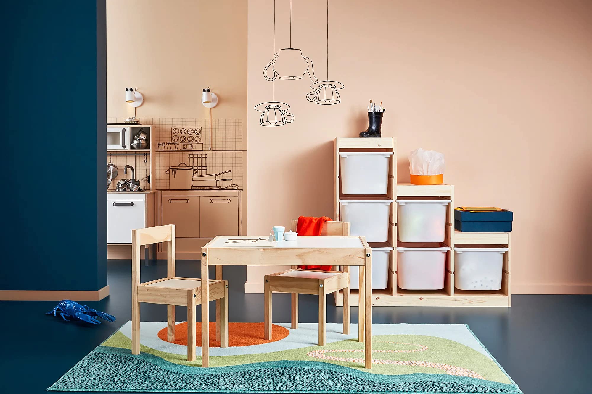 IKEA LÄTT Children's Table and 2 Chairs