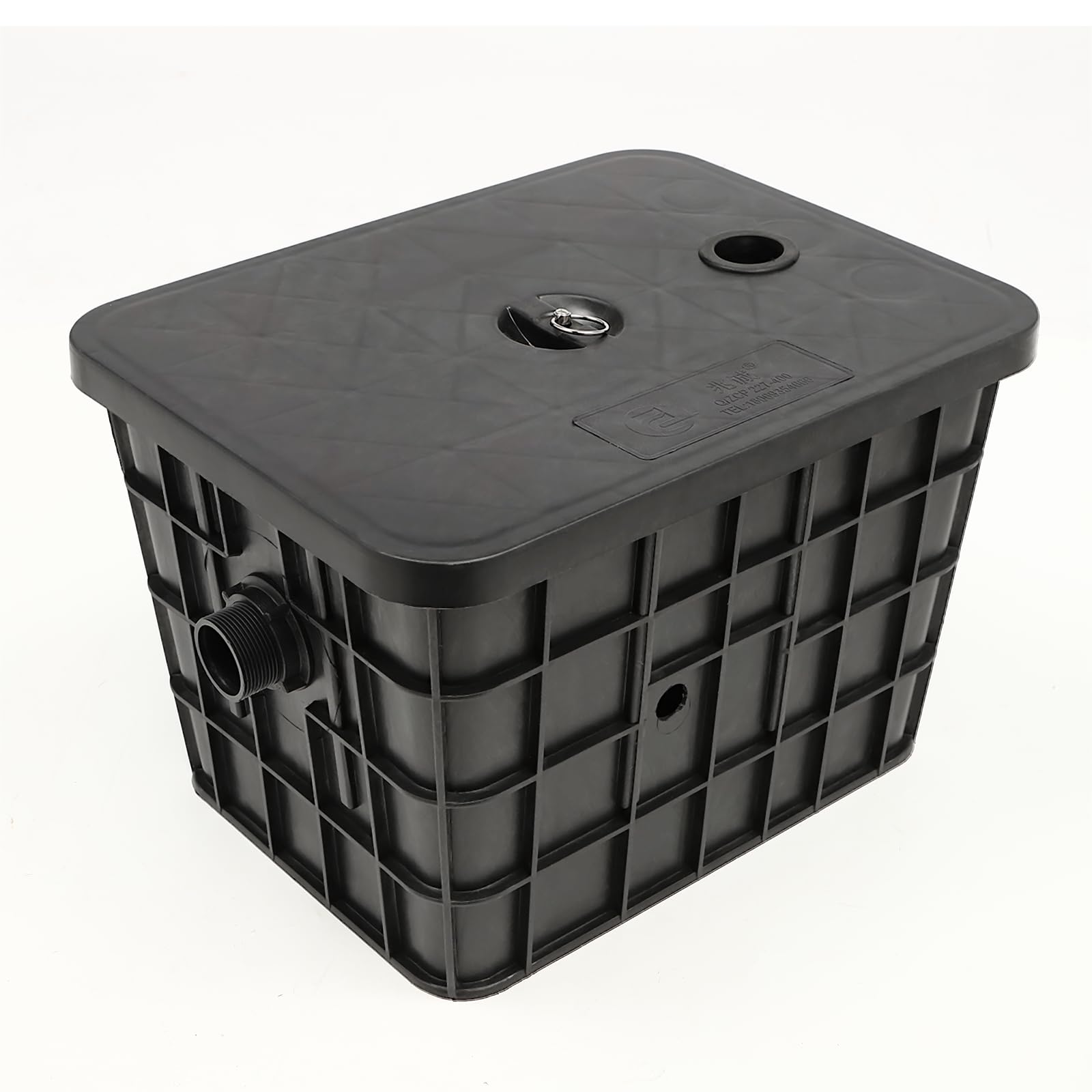 NAIXING 35L / 92Gal Commercial Grease Trap Interceptor Top Inlet 555 Gal/h Oil Water 7-Stage Filtration Separator Under Sink for Kitchen Restaurant Canteen