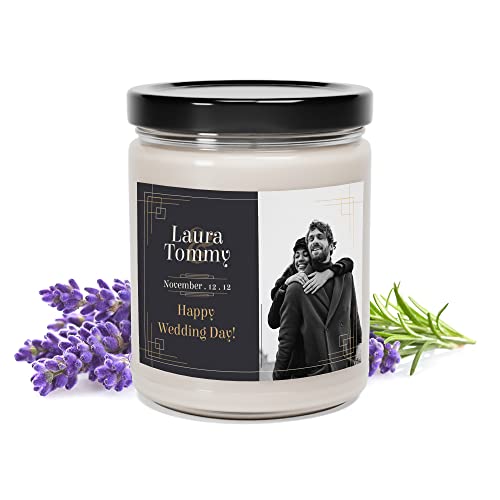 NHI Personalized Candles with Photo, Custom Candle Gift, Scented Soy Wax, Candle Home Decor, 9oz Jar, Made in The USA, Gift for Wedding Day, Valentine Day, Birthday (2)