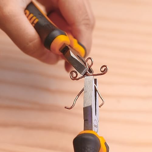 INGCO 6pcs Mini Plier Set, Including 4.5 Inch Combination Pliers, Diagonal Cutting pliers, Needle Nose Pliers, Long Nose Pliers, Flat Nose Pliers, End Cutting Pliers HMPS06115