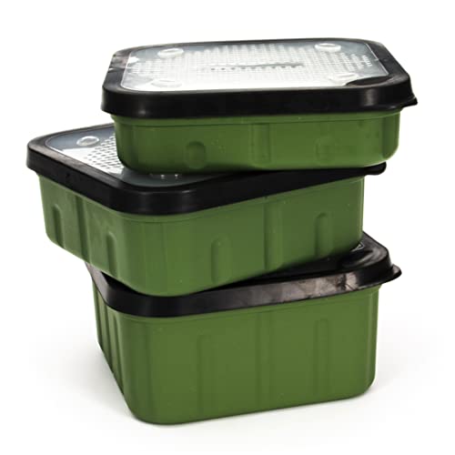 KANTANZE Bait Boxes Maggot Fishing Tackle Case Carp Shatterproof Bait Kit Storage Organizer,S