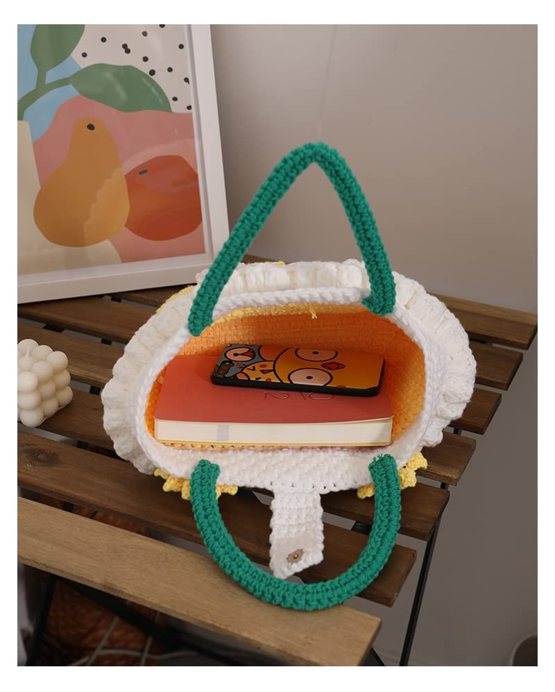 LSDJGDDE Hand-Knitted Bags Wool Homemade Material Package Hand-Knitted Finished Bags to Send Girlfriend Gifts