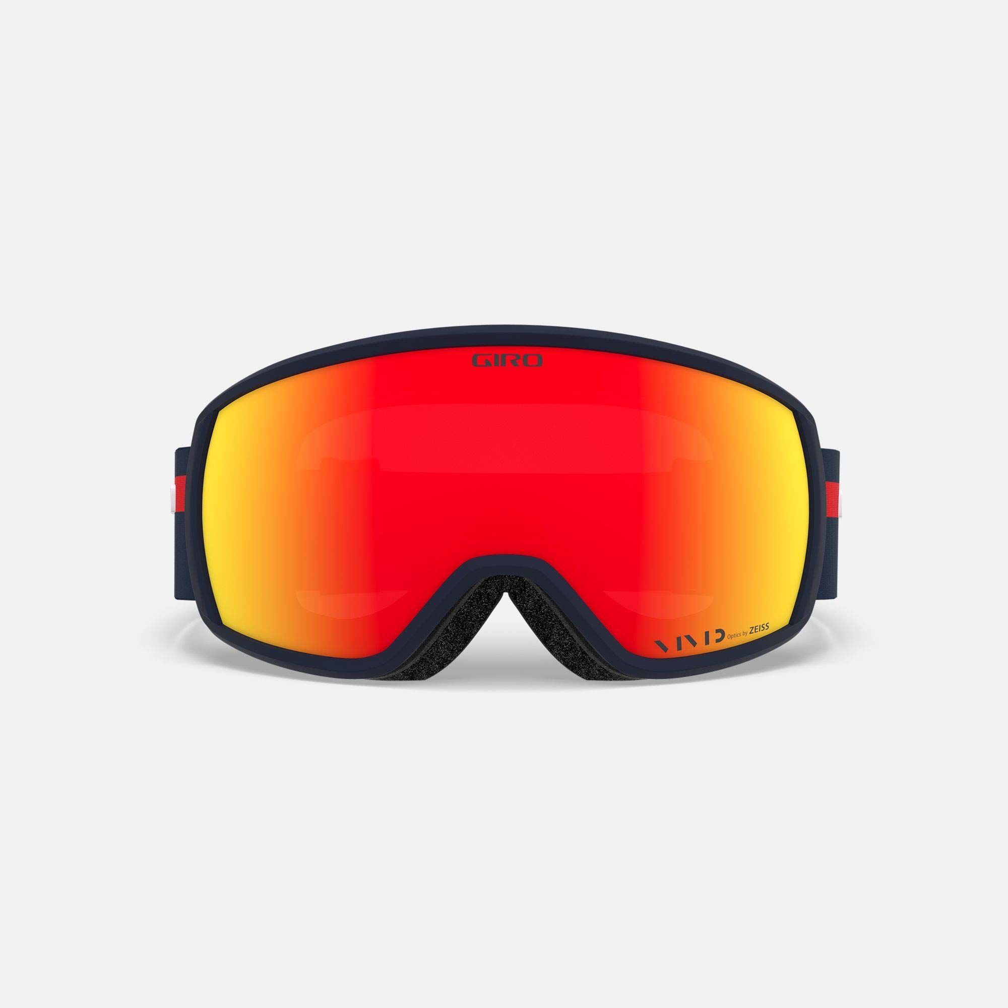 Giro Balance Ski Goggles - Snowboard Goggles for Men & Youth - Red Midnight Podium Strap with Vivid Ember Lens