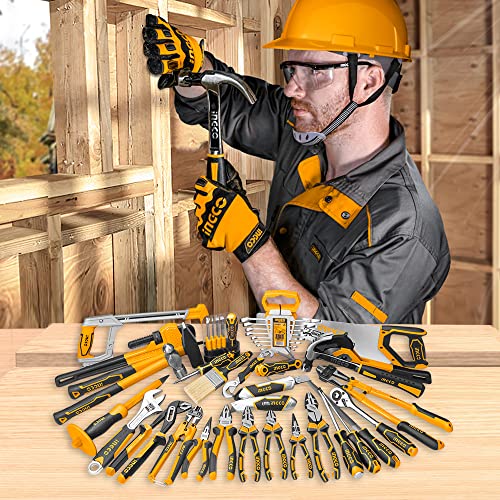 INGCO Pliers Tool Set, 3pcs Small Plier Set, 8 Inch Combination Pliers, 6 Inch Diagonal Cutting Pliers, 6 Inch Needle Nose Pliers HKPS08318