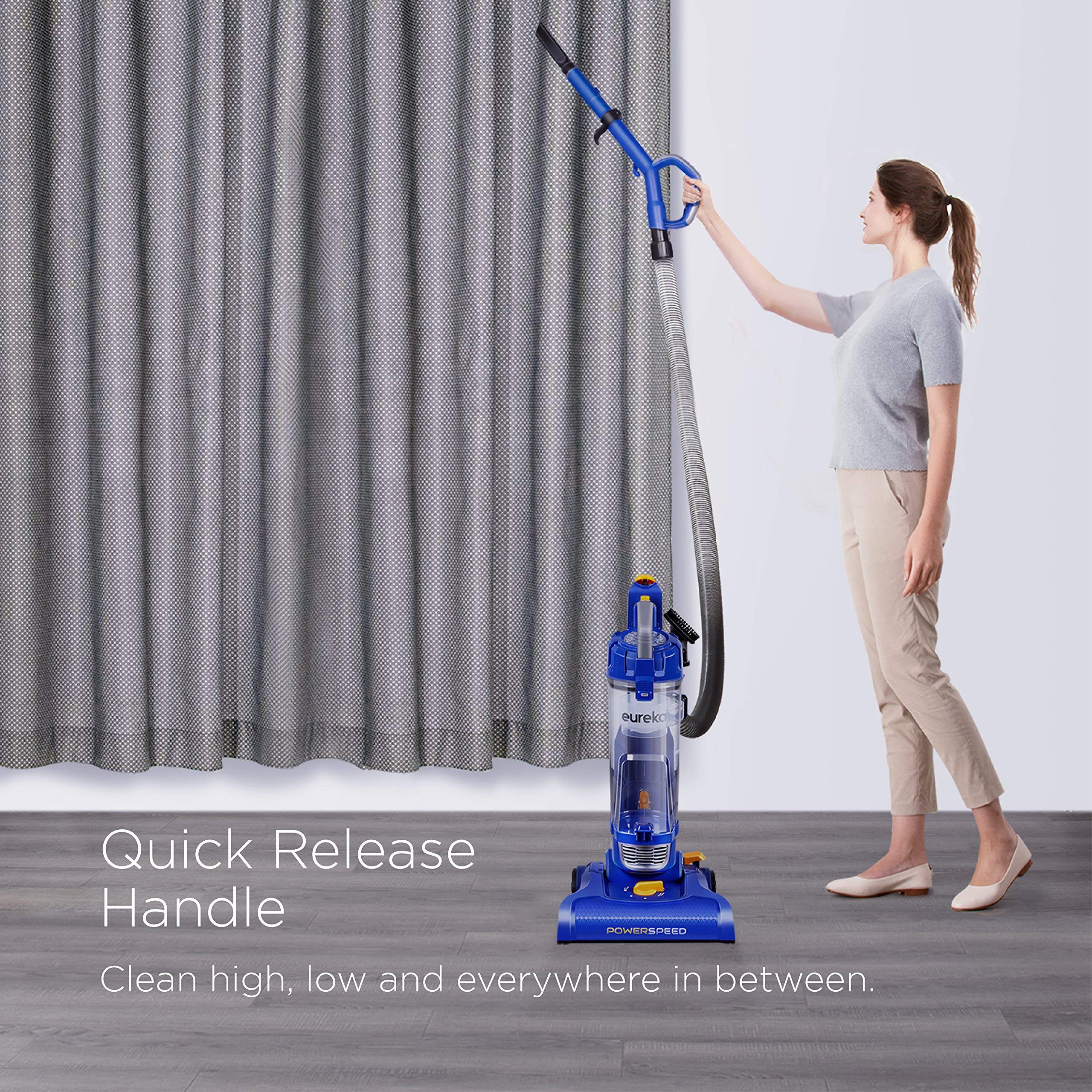 Eureka NEU182A PowerSpeed Lightweight Bagless Upright Vacuum Cleaner, Blue (Renewed)