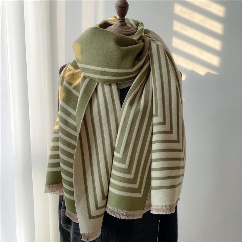 GPPZM Winter Head Scarf for Women Cashmere Scarves Shawl Wrap Thick Blanket Poncho Bandana (Color : B, Size : One Size)