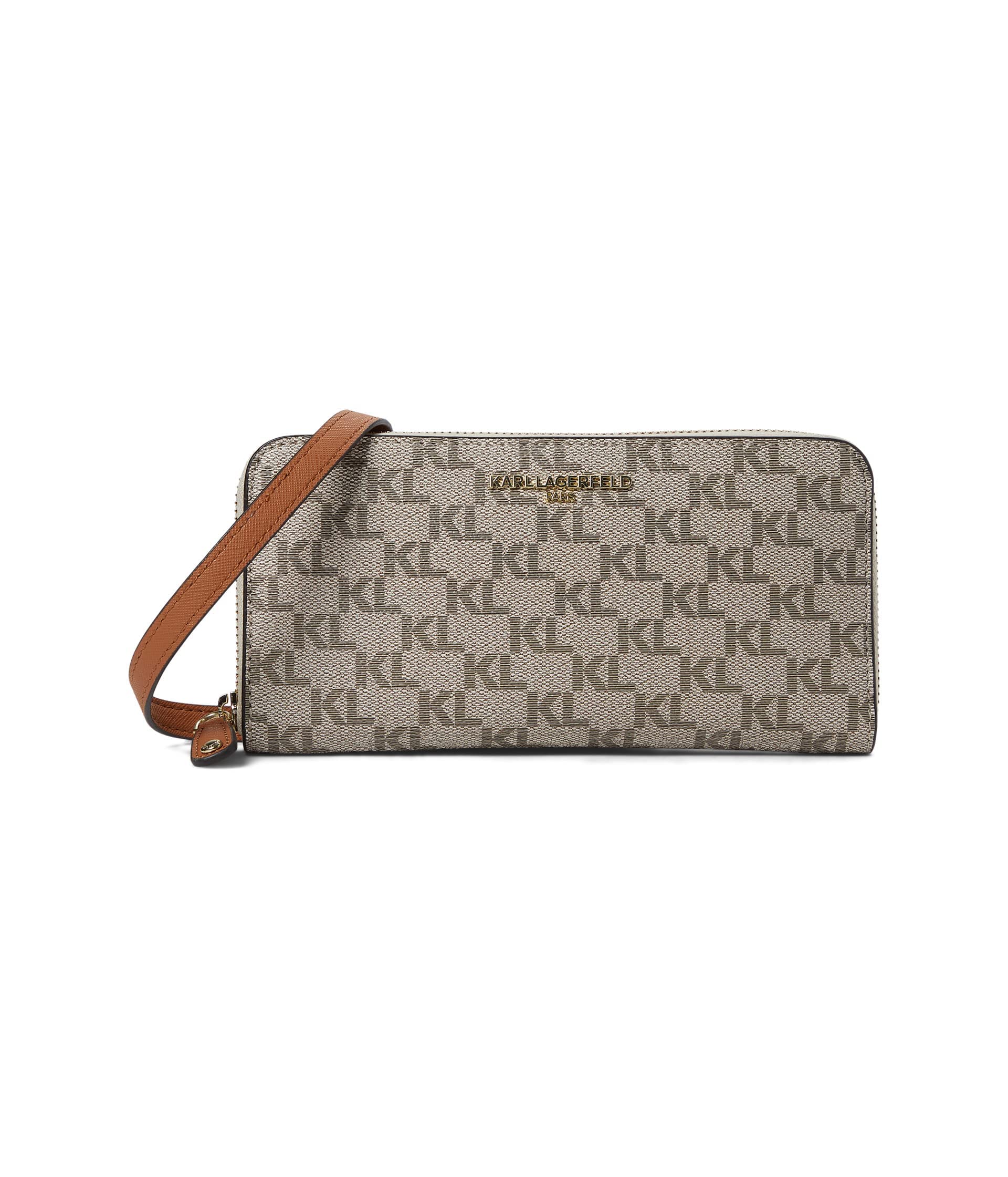 Karl Lagerfeld Paris Wallet On String Almond/Taupe One Size