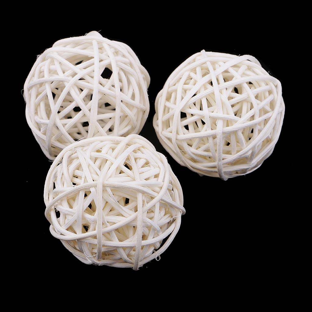 Harilla 50pcs Wicker Rattan Balls Decorative Orbs Vase Fillers, Wicker Balls for Decorating, Wedding Ceremony, Bridal Shower Party, Home Garden Decoration