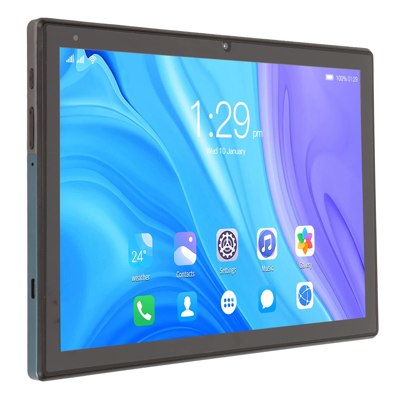 Fydun 10 Inch Tablet, 6GB 128GB 2.4G 5G 800W 2000W Octa Core Processor for Android 11 IPS HD Touchscreen Blue Callable 100‑240V US Plug