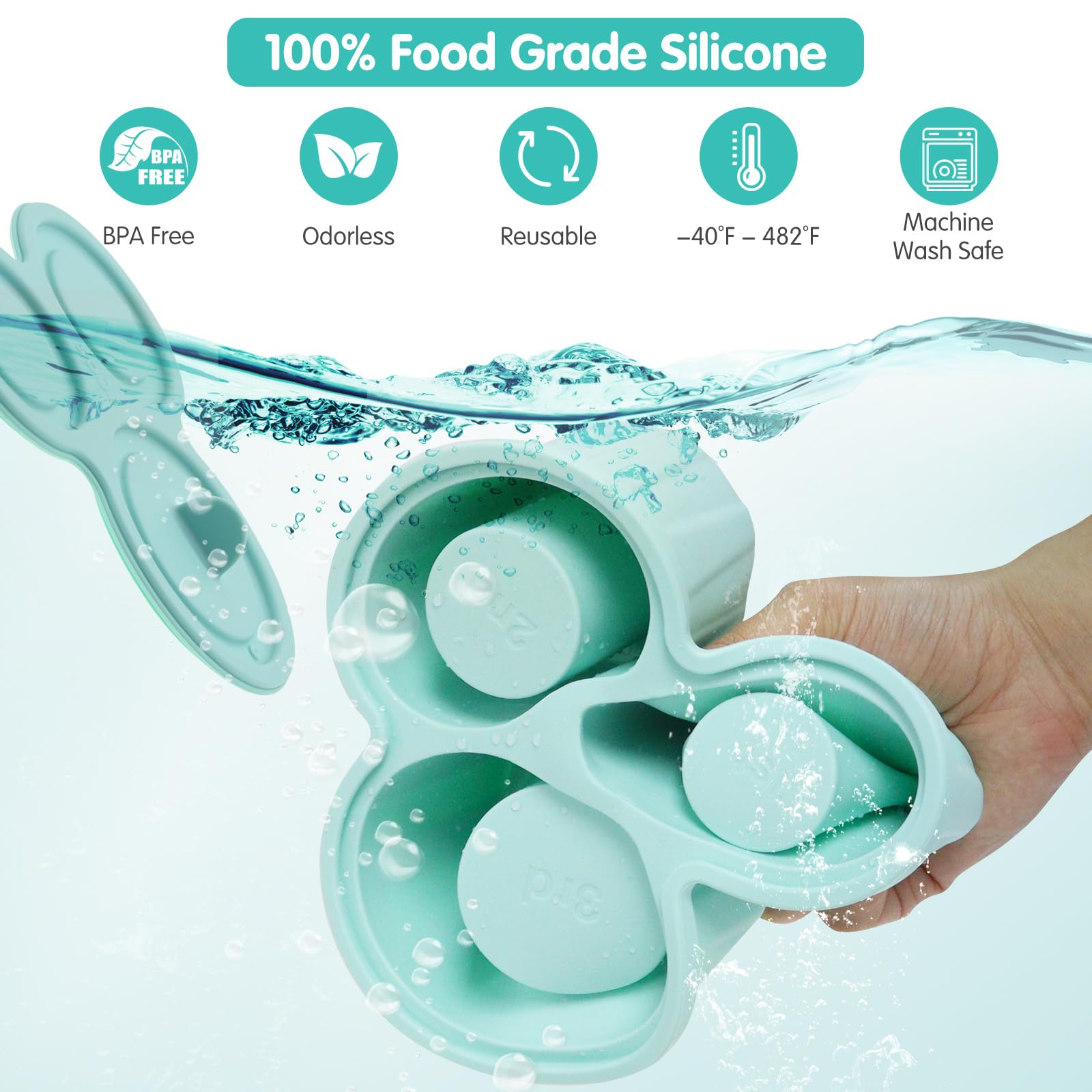 Ice Mold for Stanley Cup, Silicone Ice Cube Tray for 20-30-40oz Tumbler, Hollow Cylinder Ice Cube Mold with Lid for Stanley, Easy Fill and Release Ice Maker Tray for Whiskey, Cocktail, Coffee, Juice