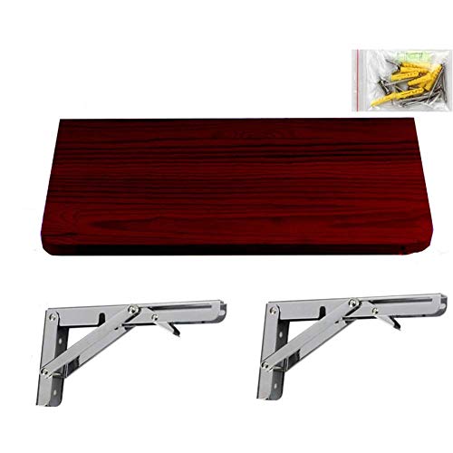 PIBM Stylish Simplicity Shelf Wall Mounted Floating Rack Shelves Triangular Bracket Bookshelf Solid Wood Metal Multifunction High Capacity Indoor Furniture,5 Sizes, a , 50x25cm