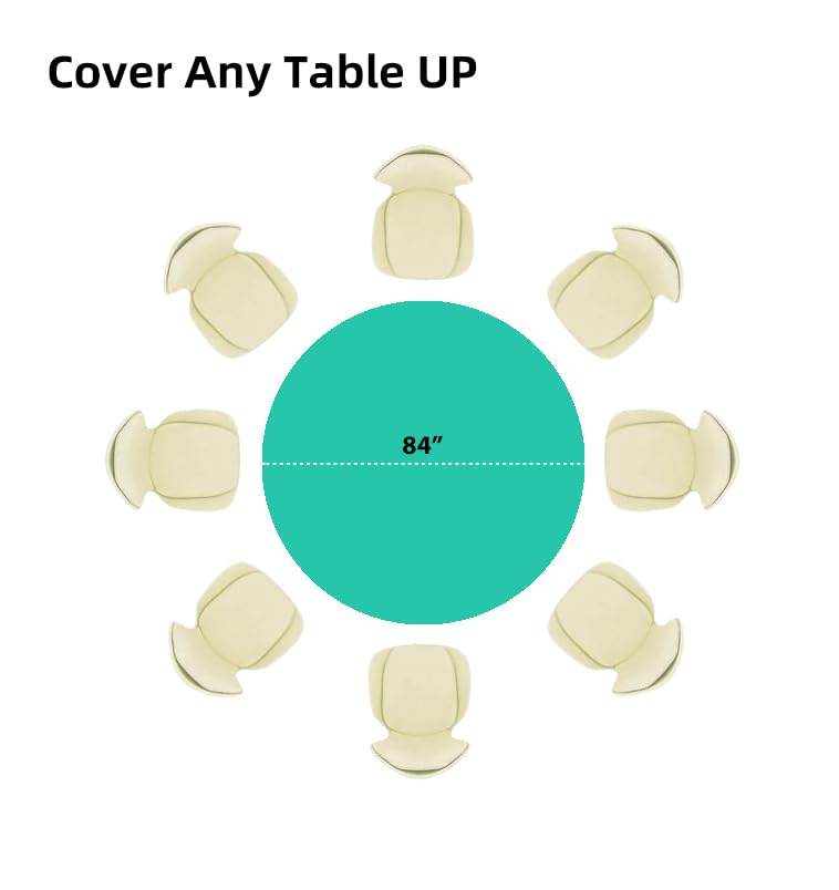 Evershine 12-Pack Heavy Duty Emerald Green Round 84" Plastic Table Covers Tablecloth (Reusable) (Round 84", Emerald Green)
