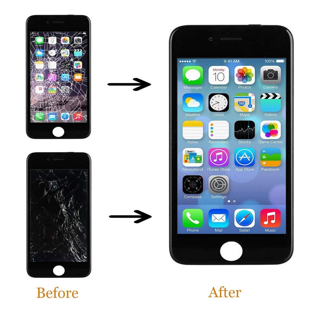 FFtopu Compatible with iPhone 7 Plus Screen Replacement Black(5.5‘’), LCD Display & Touch Screen Digitizer Frame Assembly Set with 3D Touch Free Repair Tools