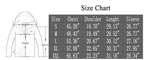 OTU Men's Lightweight Waterproof Hooded Rain Jacket Outdoor Raincoat Shell Jacket for Hiking Travel