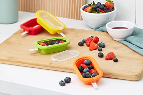 Lekue Stackable 4 Pieces Popsicle Mould, One Size, Multicolour