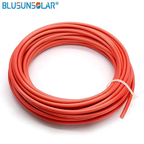 Gimax 60meters/roll 6mm2 solar cable TUV&UL copper Solar cable with tough XLPE insulation 1000V UL Listed - (Color: Red)