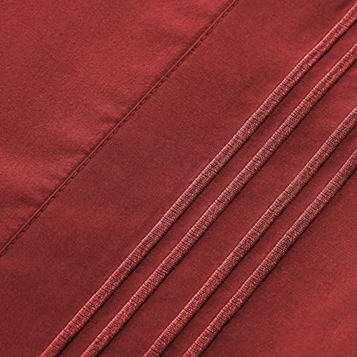 High Thread Count Queen Bed Sheets, 2000 Thread Count, Double Brushed Microfiber, Queen Sheet Set, 4 Pieces - Pilling Resistant - Double Elastic Corners - Wrinkle Free Sheets (Queen, Royal Blue)