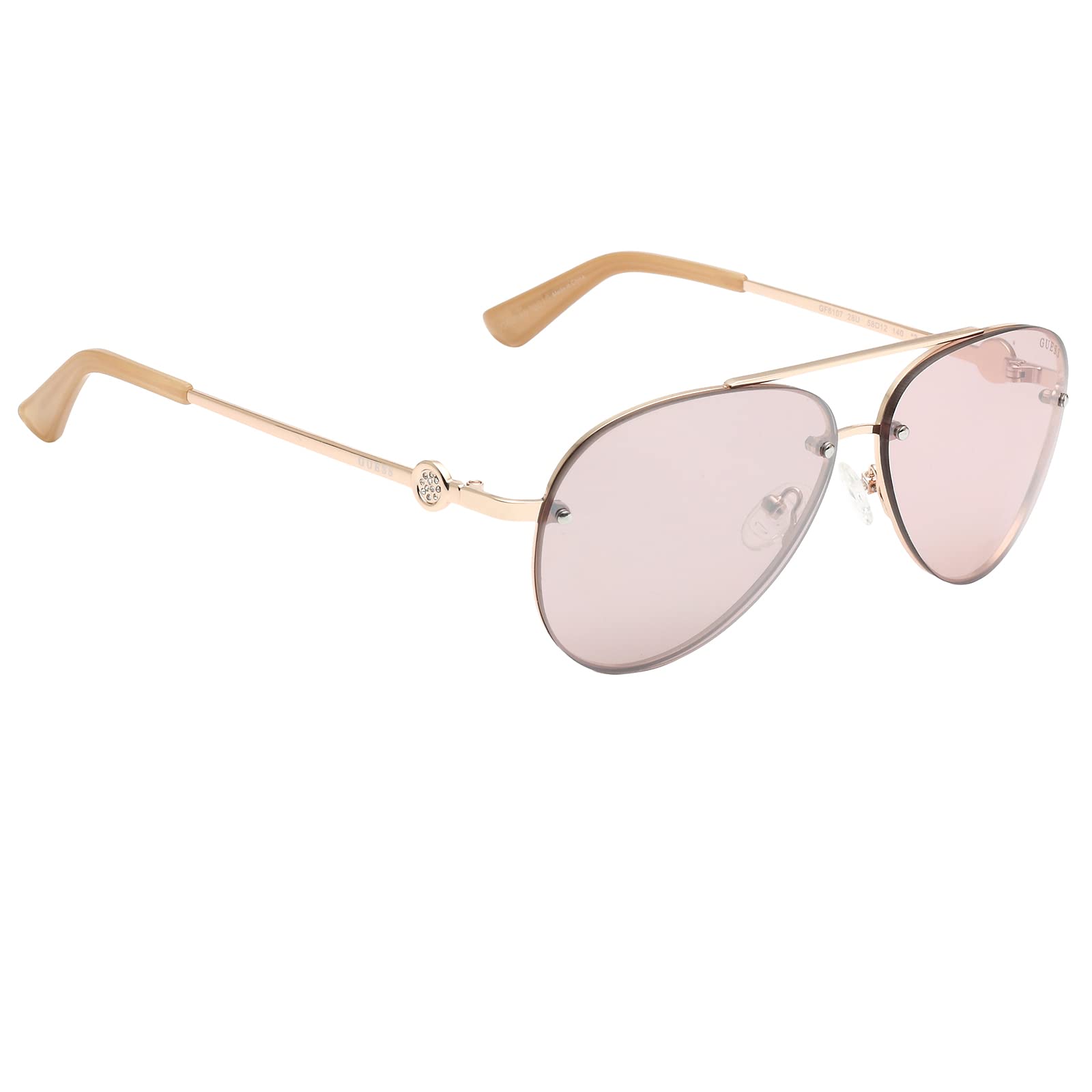 GUESS GF6107 Shiny Rose Gold/Bordeaux Mirror One Size