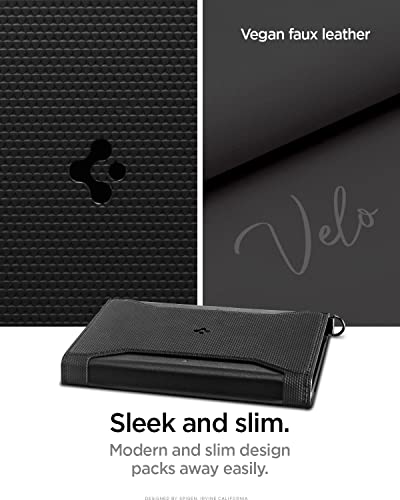 Spigen Passport Card Cover Holder Passport Wallet Travel Documents Organizer Protector Passport Holder Travel Accessories with RFID Blocking Technology SIM Card Pin Included - Black