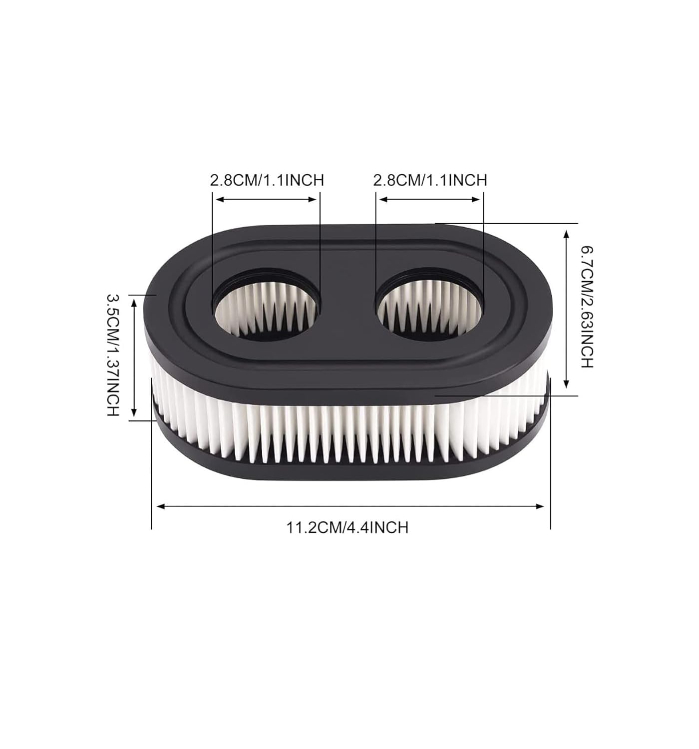 IESUTA Air Filter 593260 - Lawn Mower Air Cleaner Cartridge Filter for 798452,Series Engine 4247 5432 5432K 09P702 Mower Replacement Accessories, 2 Pack