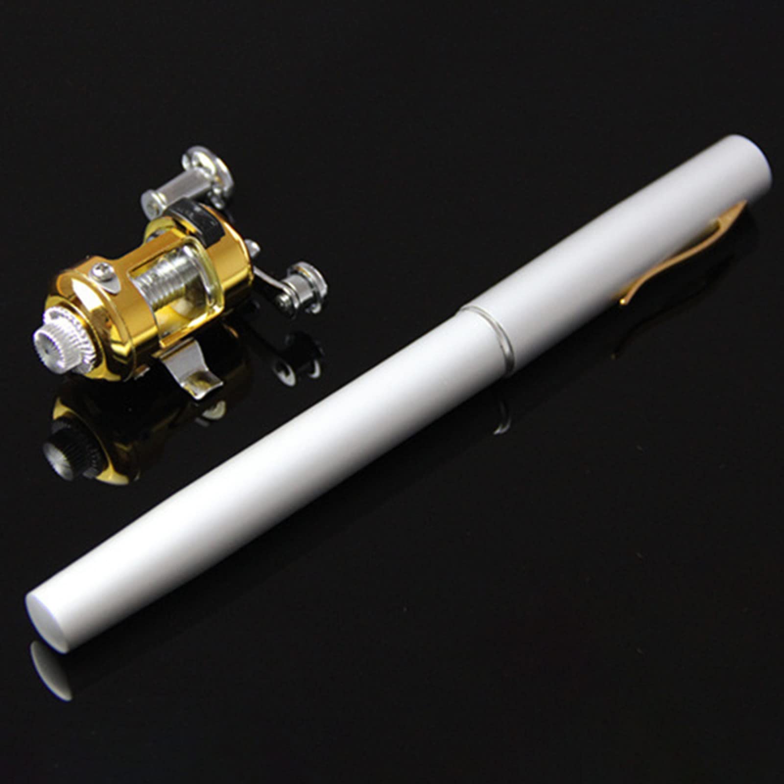 Grey990 Fishing Accessories Lightweight Mini Pen Shape Telescopic Fishing Rod Pole Reel Fish Tackle Tools