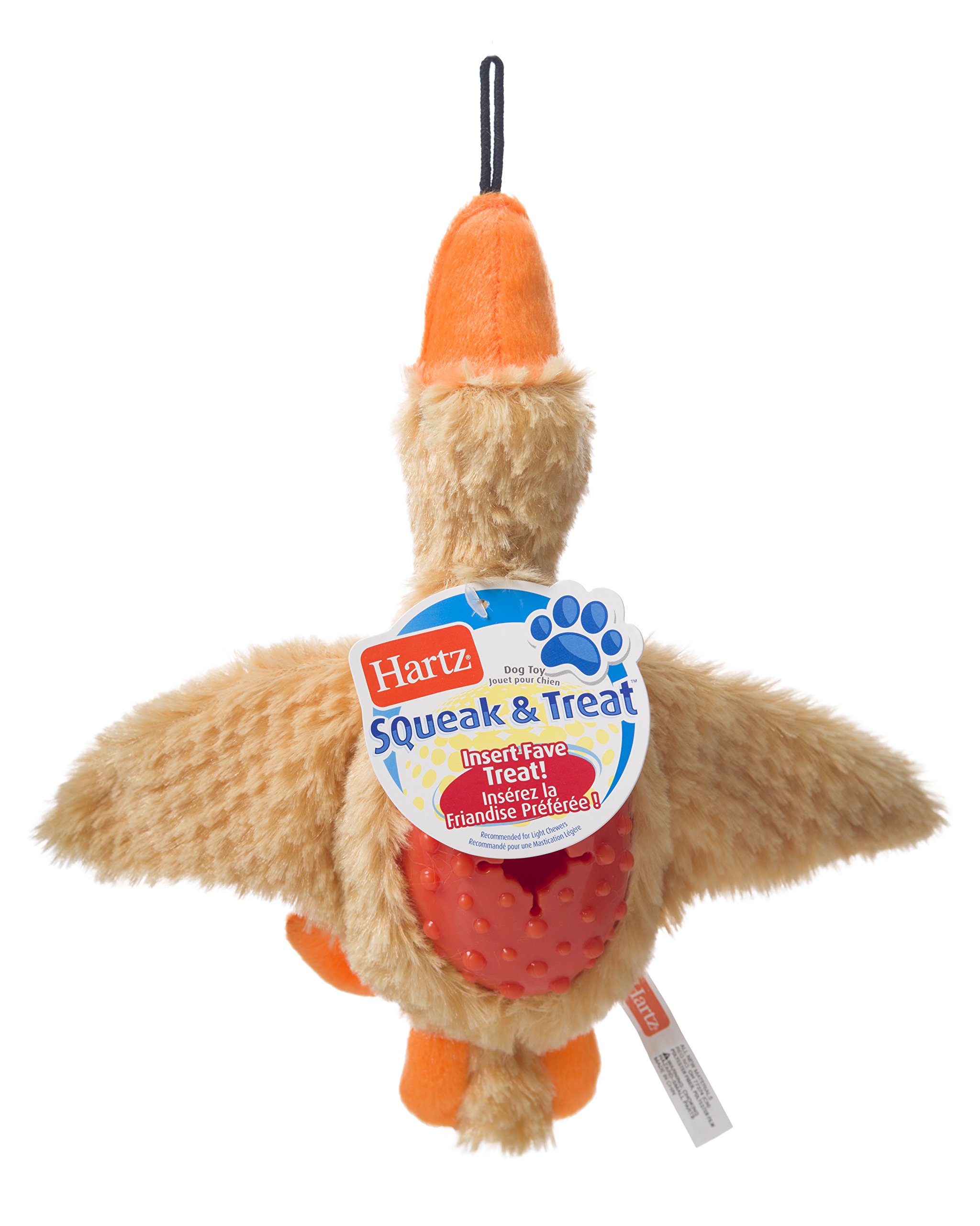 Hartz Squeak & Treat Duck Treat Dispensing Dog Toy, 1 Count