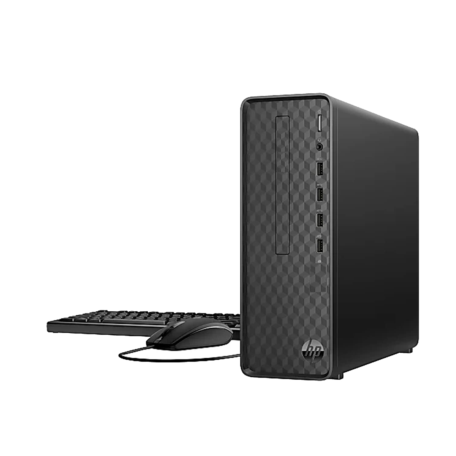 HP Newest Slim Desktop, Intel Celeron J4025, 16GB RAM, 1TB PCIe SSD, HDMI, RJ-45, Wi-Fi, Bluetooth, Wired Keyboard & Mouse, Windows 11 Home, Black