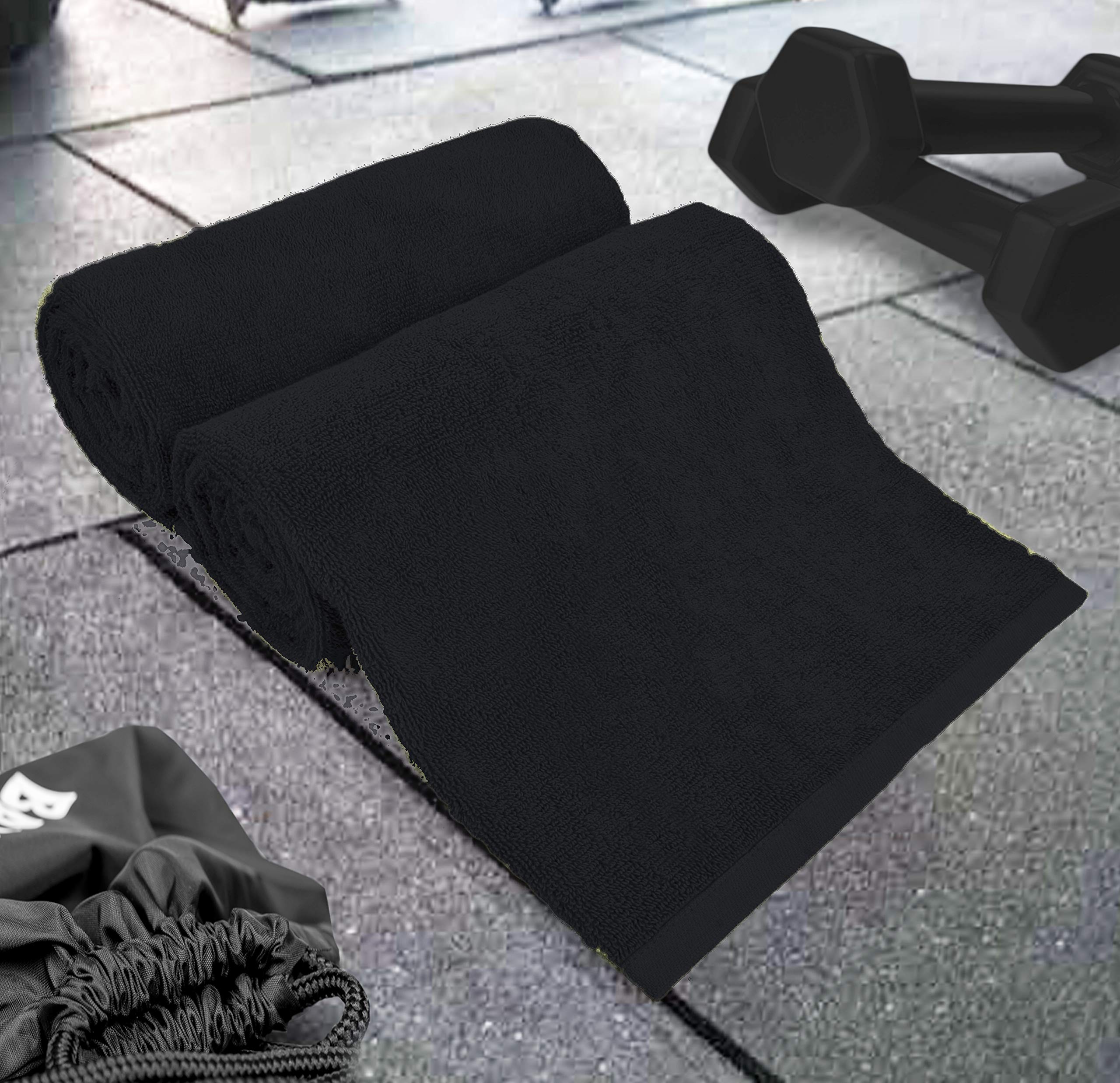 GLAMBURG 100% Cotton 6 Pack Bath Towel Set, Ultra Soft Bath Towels 22x44, Towels for Gym Yoga Pool Spa, Quick Drying & Highly Absorbent - Light Grey