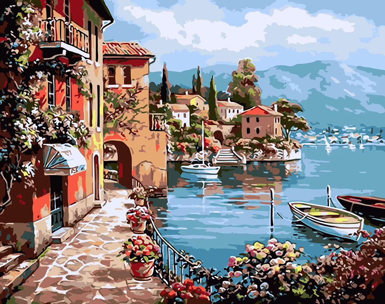 Eiazuiks Paint by Number for Adults. Scenery Paint by Numbers for Adults Beginner Drawing Paintwork with 3 Paintbrushes Paint Canvas Oil Painting 16” x 20”