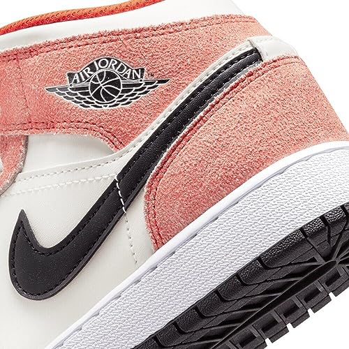 Nike Air Jordan 1 Mid Grade School Team Orange/Black-Sail-White DV1336-800 6.5Y