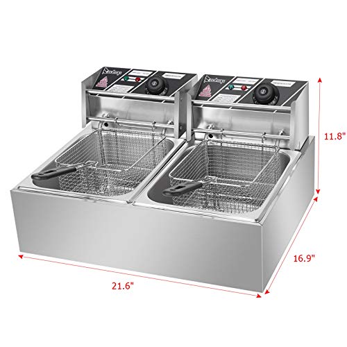 Electric Fryer Pot for Home Use French Fries, Chicken, 12L Capacity