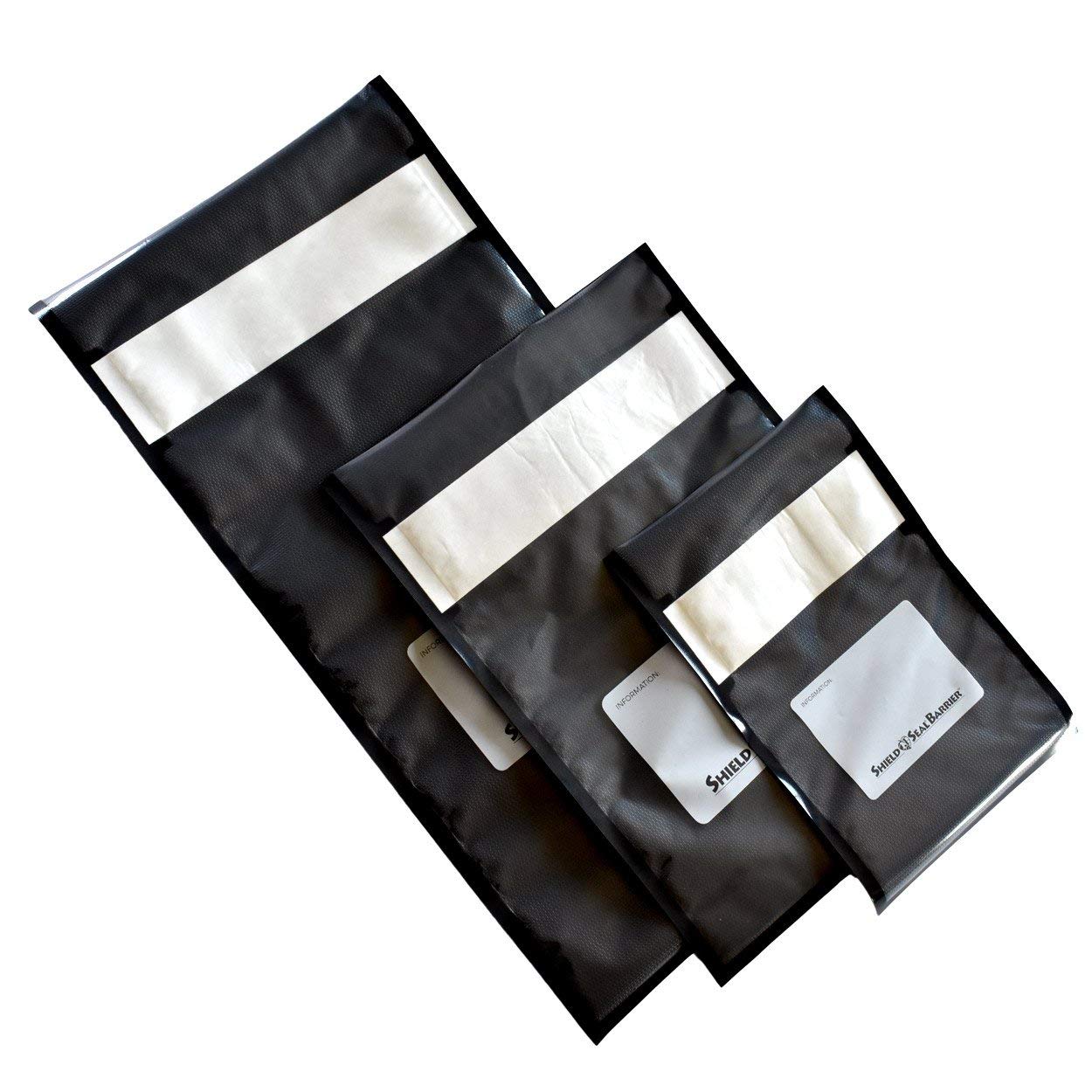 ShieldNSeal Vacuum Seal Bags, Black and Clear Zipper Bags, 15" x 20", SNS 3500