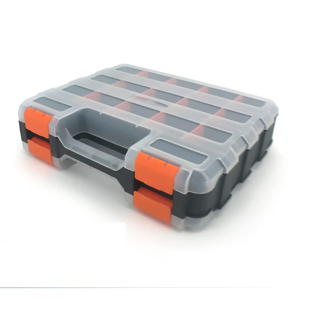 Hn with Yn Double-sided tool storage box, screw organizers and storage bins, small parts organizer box, suitable for storing screws, nuts and Fishing Lures Baits Fishing Hooks other small tool boxes