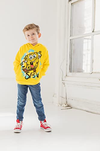 SpongeBob SquarePants Little Boys Fleece Fashion Pullover Hoodie Yellow 4