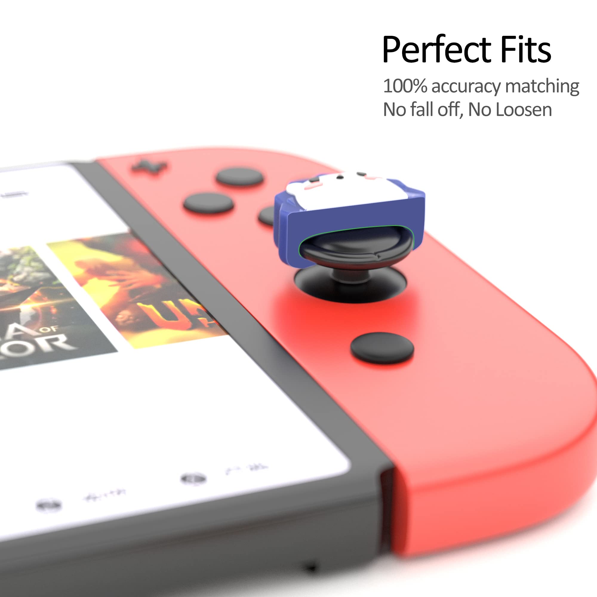 LEYUSMART 3D Thumb Grips Caps 4 PCS Hedgehog Yellow Orange for Nintendo/Playstation/Xbox, Joycon Grip Caps Analog Stick Button Cover
