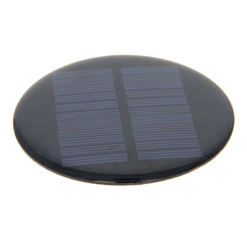 Fielect 6V 80MA Polycrystalline Mini Power Small Solar Panel Module DIY for Light Toys Charger Round 80mm,1Pcs