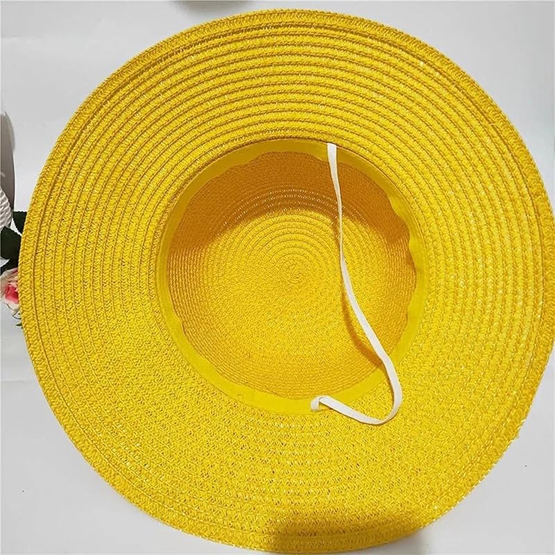 Jintoong 3Pcs One Piece Luffy Straw Hat Anime Cosplay Accessories Hat Performance Animation Props Party Costume Beach Hats & Bracelet Ring
