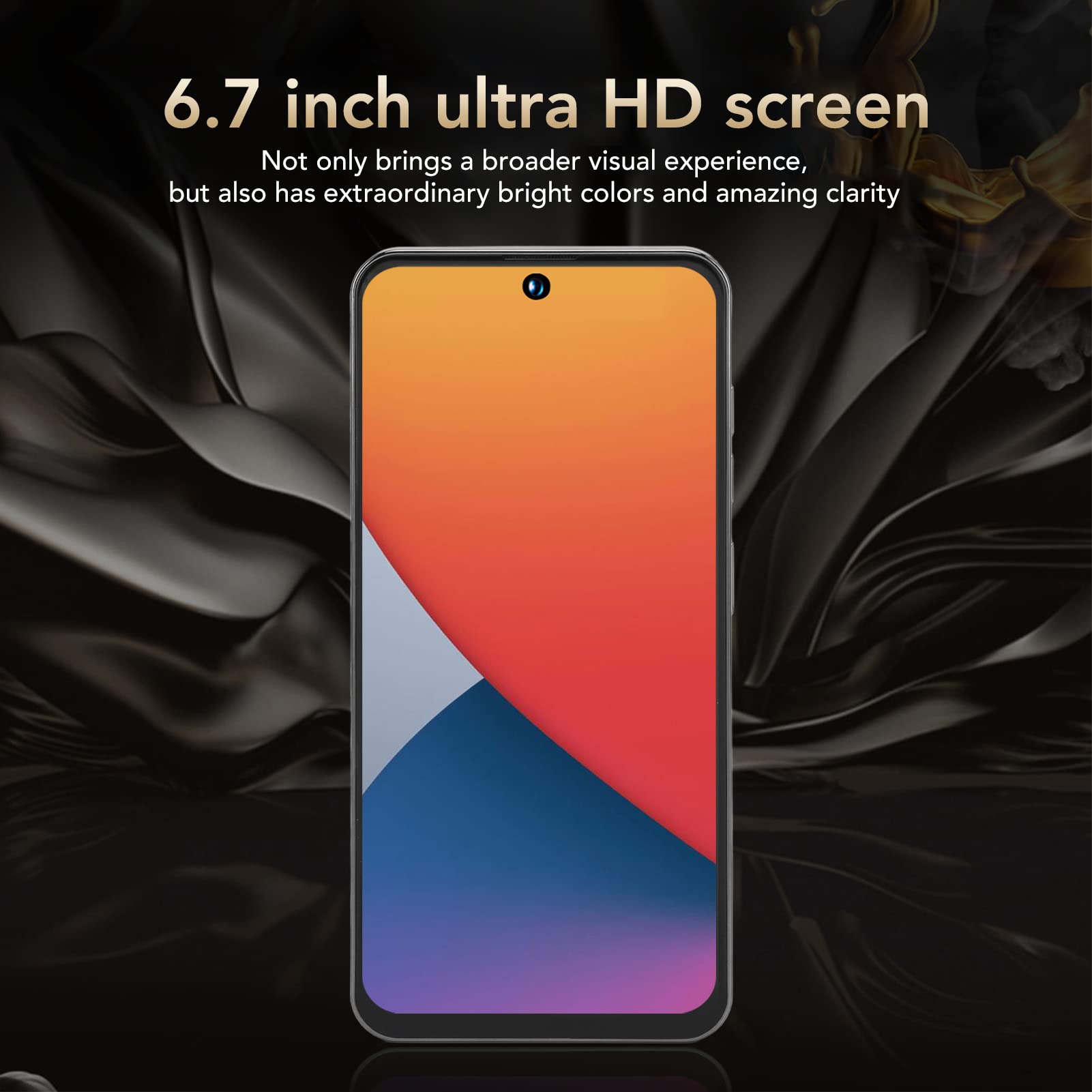 LEYT I14 Pro Phone, 4000mAh 4GB 128GB Battery Gravity Sensor Distance Sensor Black Unlocked Mobile Phone for Work (US Plug)